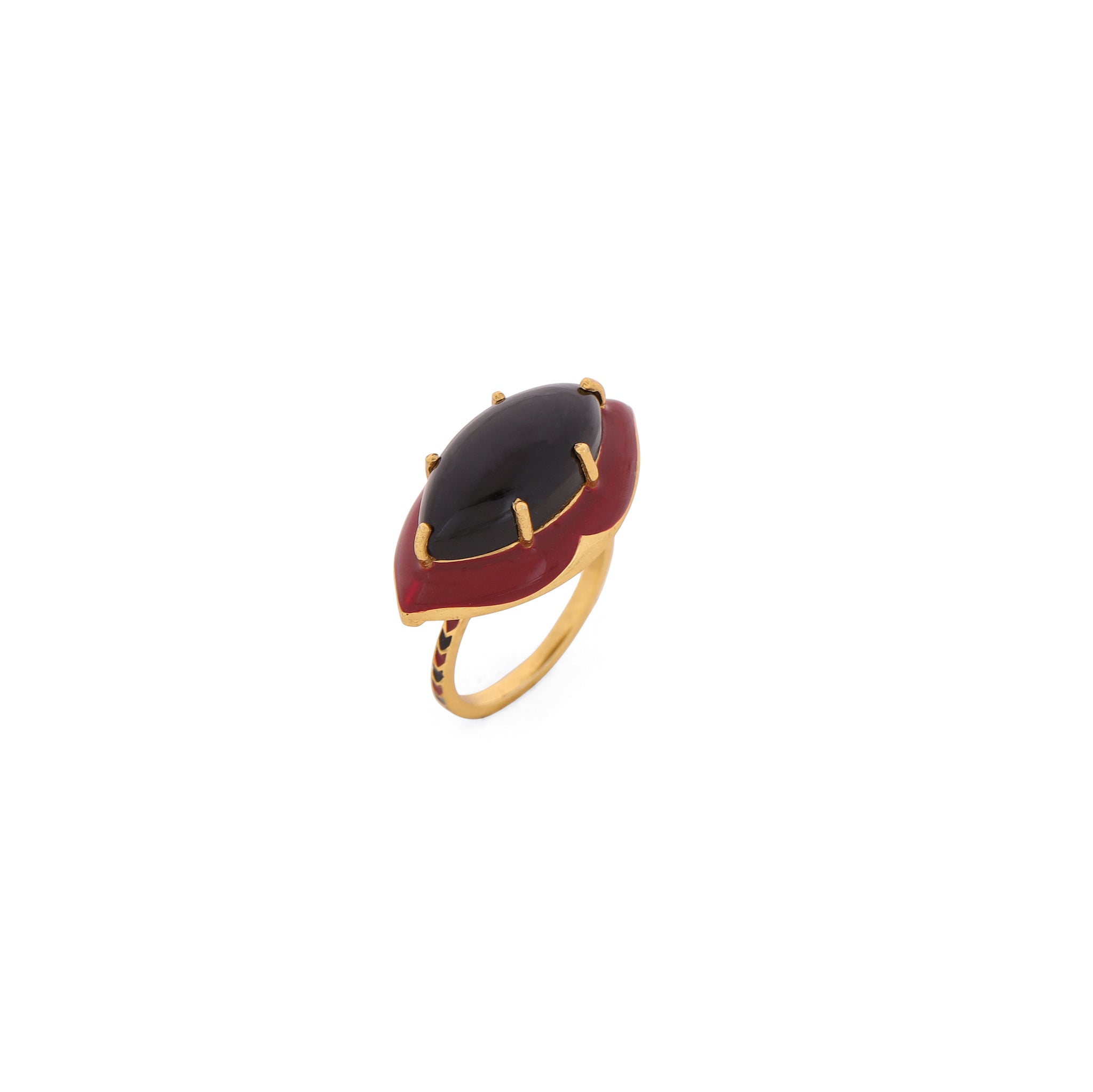 Buy Black Onyx Pala Third Eye Ring - Azga