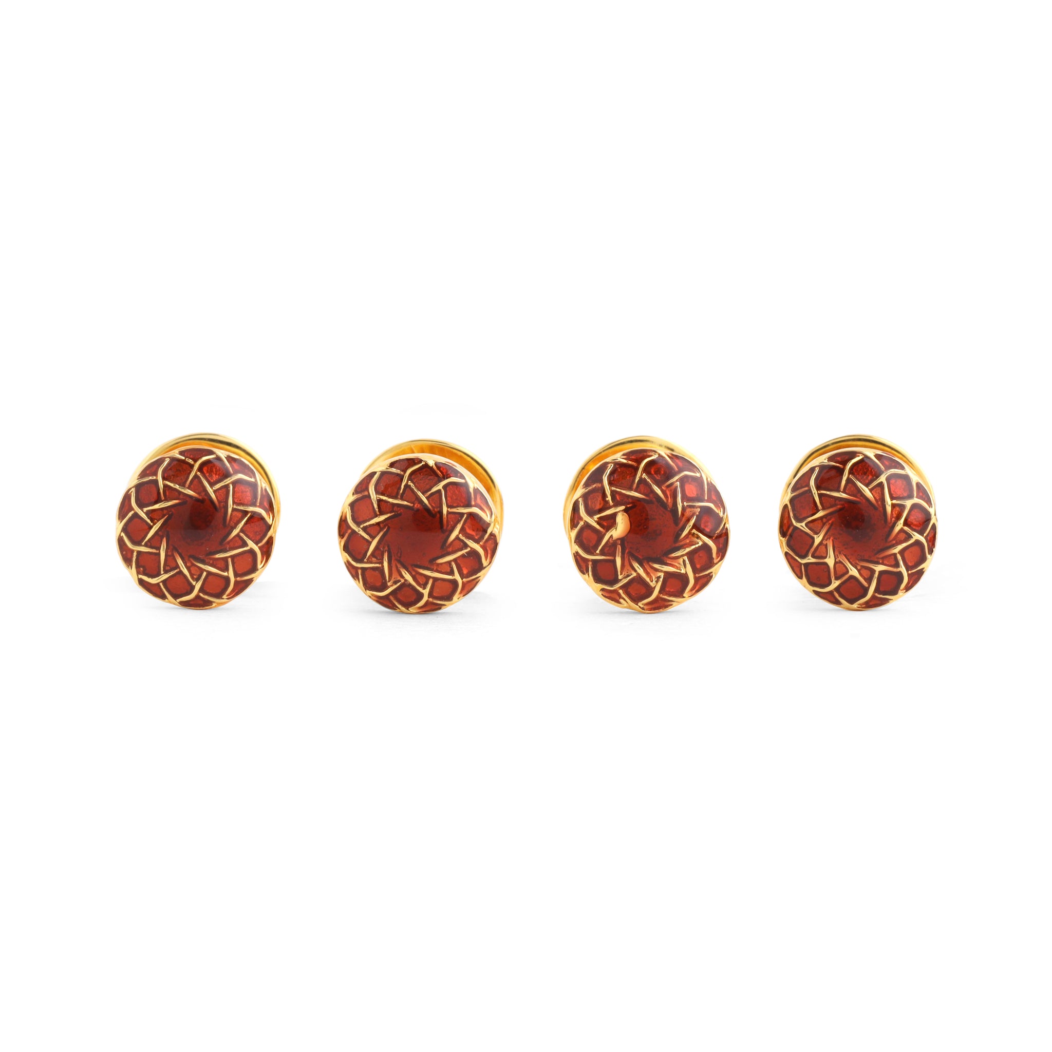 Buy Maroon Moroccan Kurta Button (set of 4) - Azga