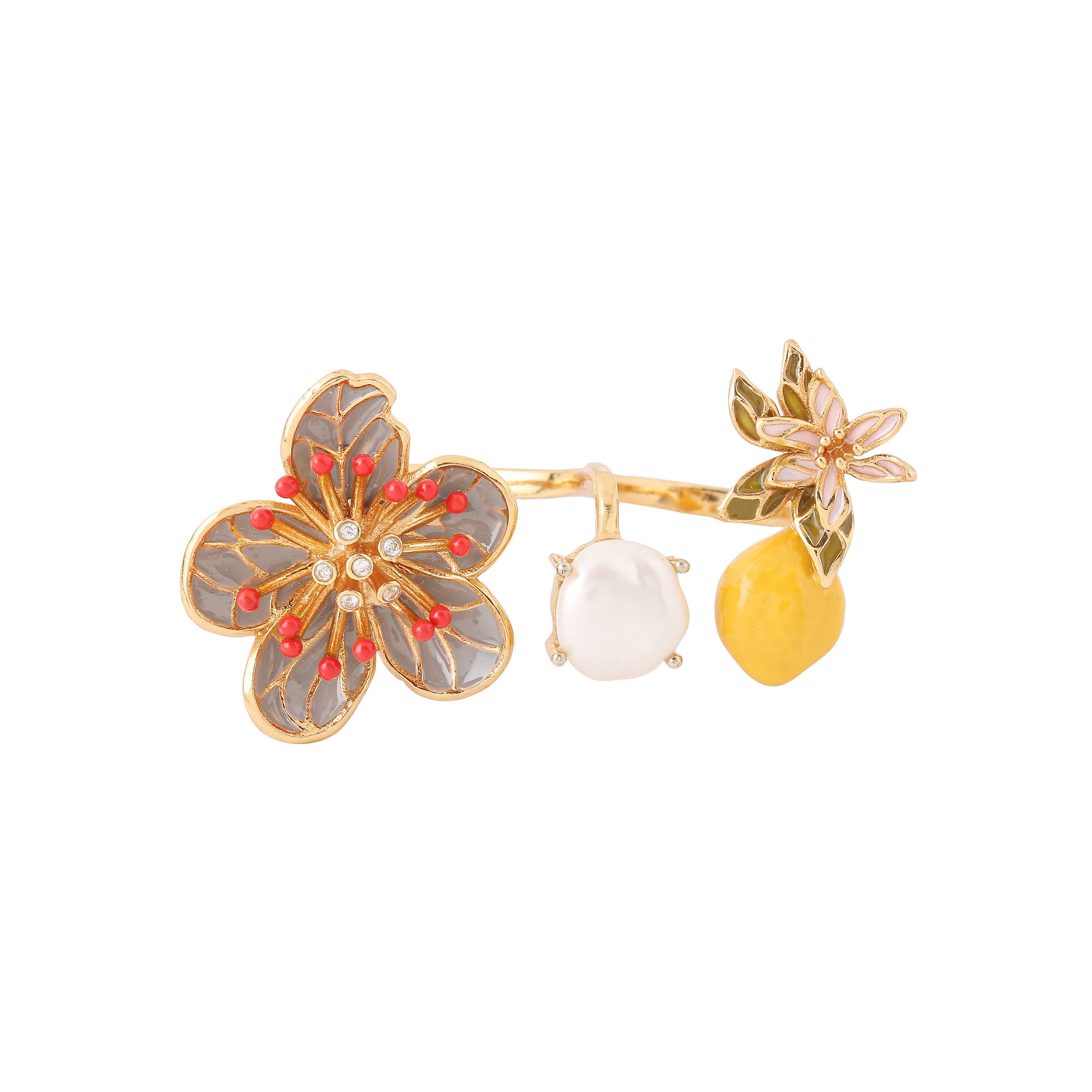 Buy Oona Double Lemon Ring - AZGA