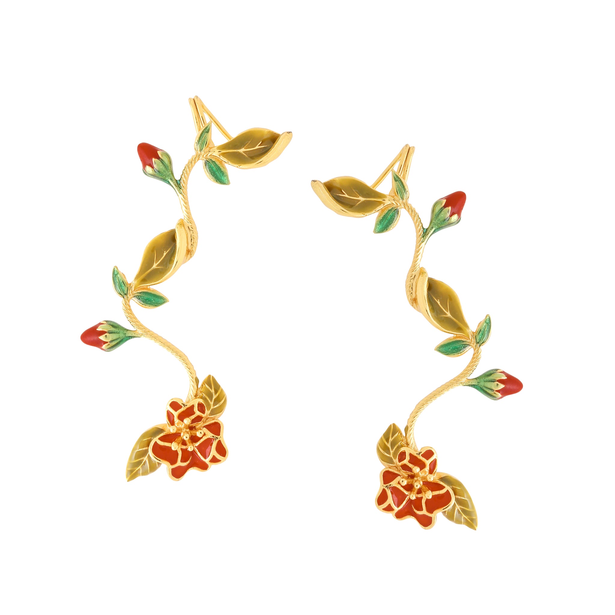 Buy Deep Rouge Mini Spring Ear Cuff - Azga