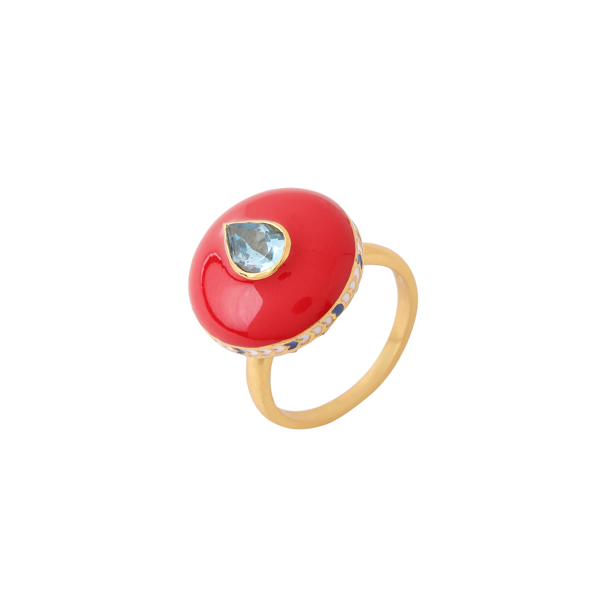 Buy Crimson & Soft Pink Parakeet Ring - Azga