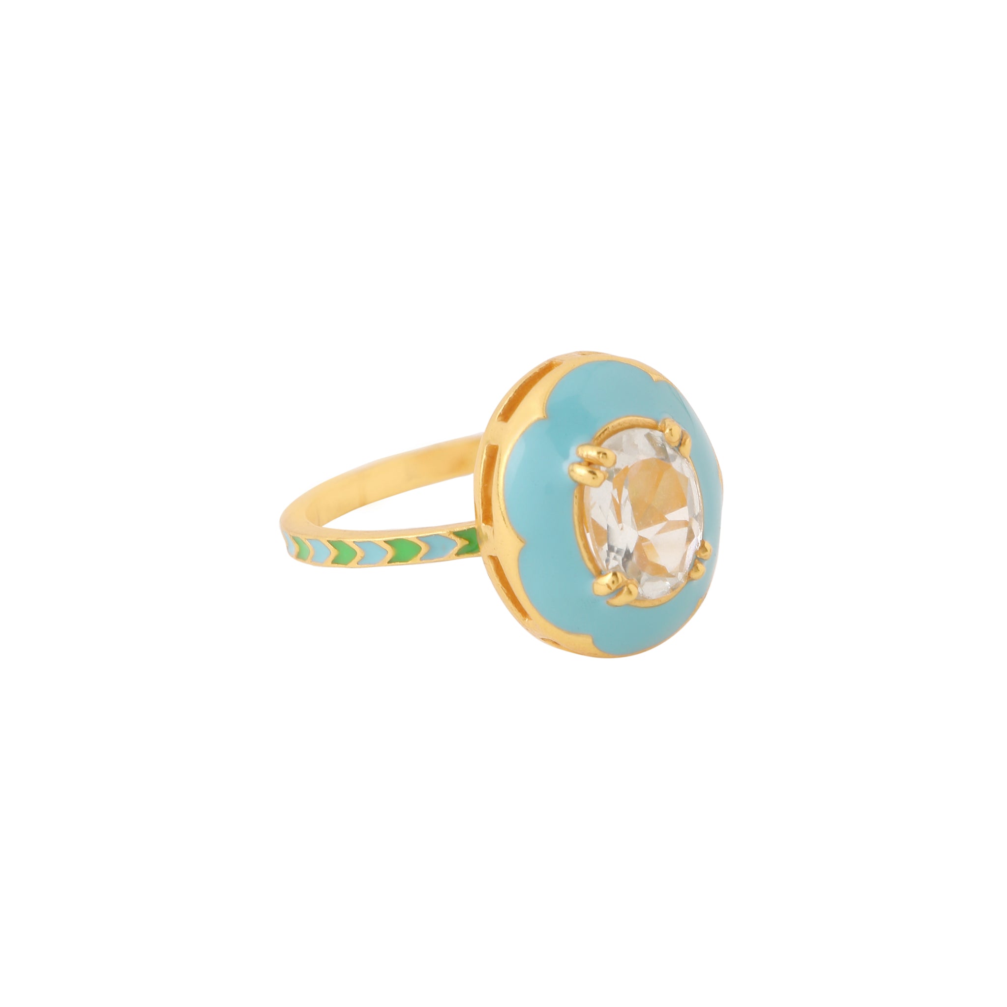 Buy Ferro Oval Ring Marine Blue Online | AZGA