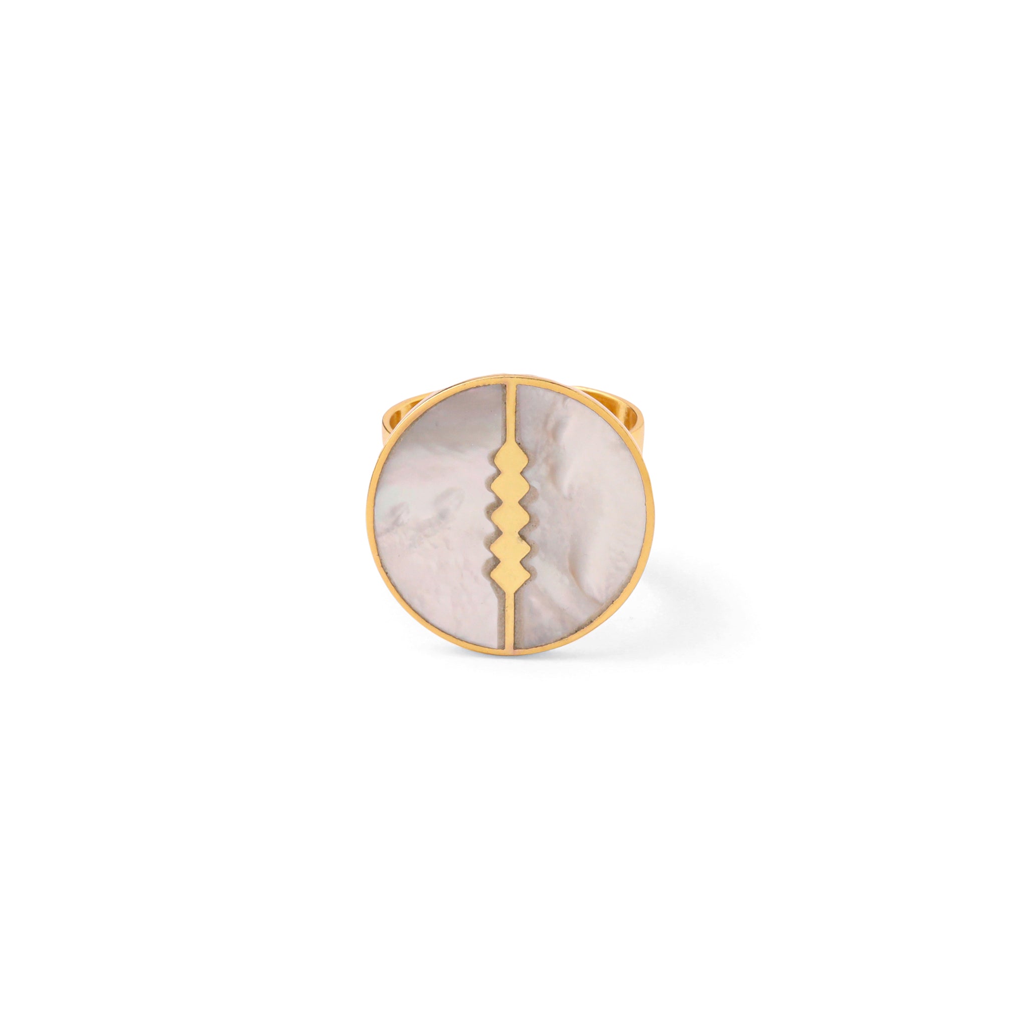 Buy Fretwork Mother of Pearl Ring Online | AZGA