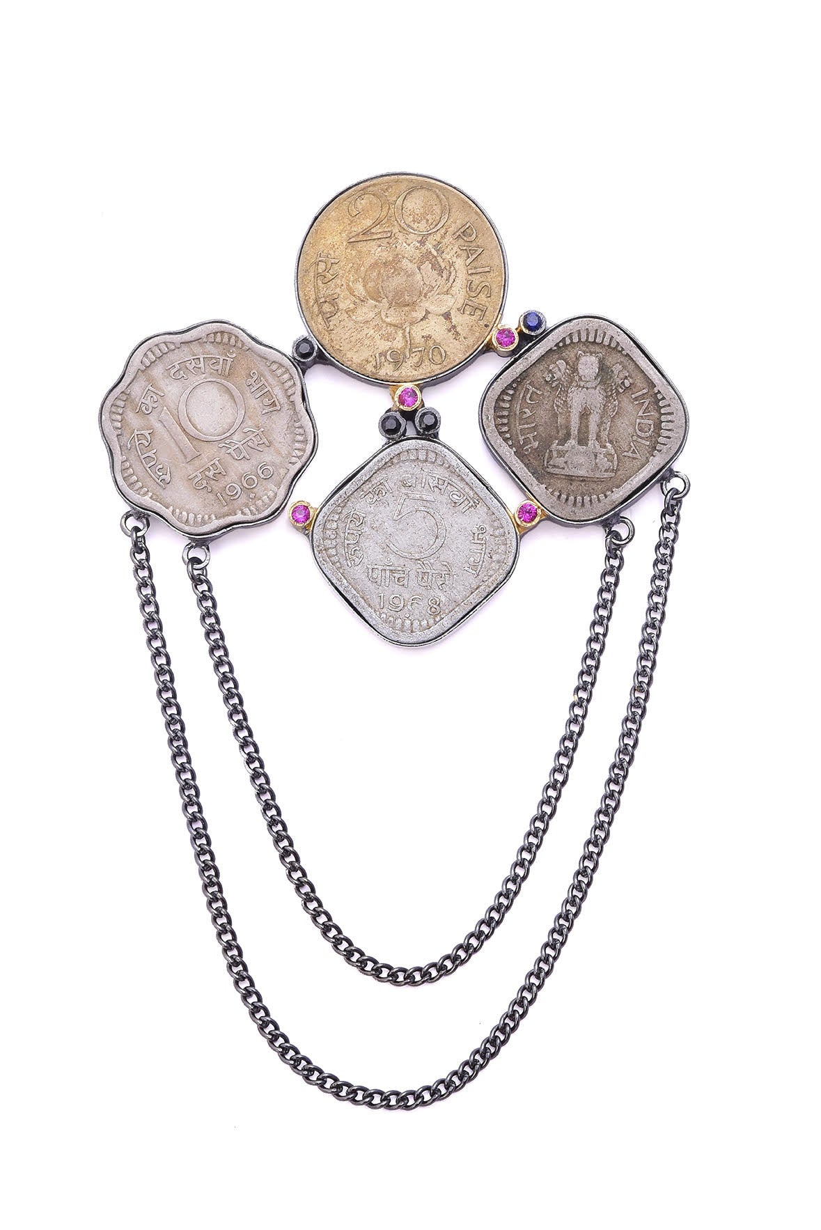 Vintage Coin Brooch vintage ethically handcrafted handcrafted brooch ...